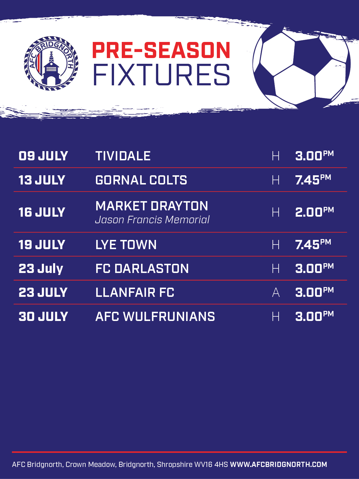 Senior Football – AFC Bridgnorth